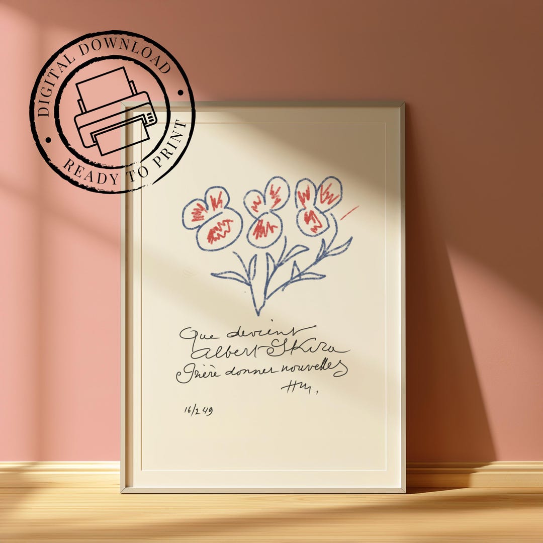Henri Matisse Beautiful Handwriting Print | DIGITAL DOWNLOAD ...