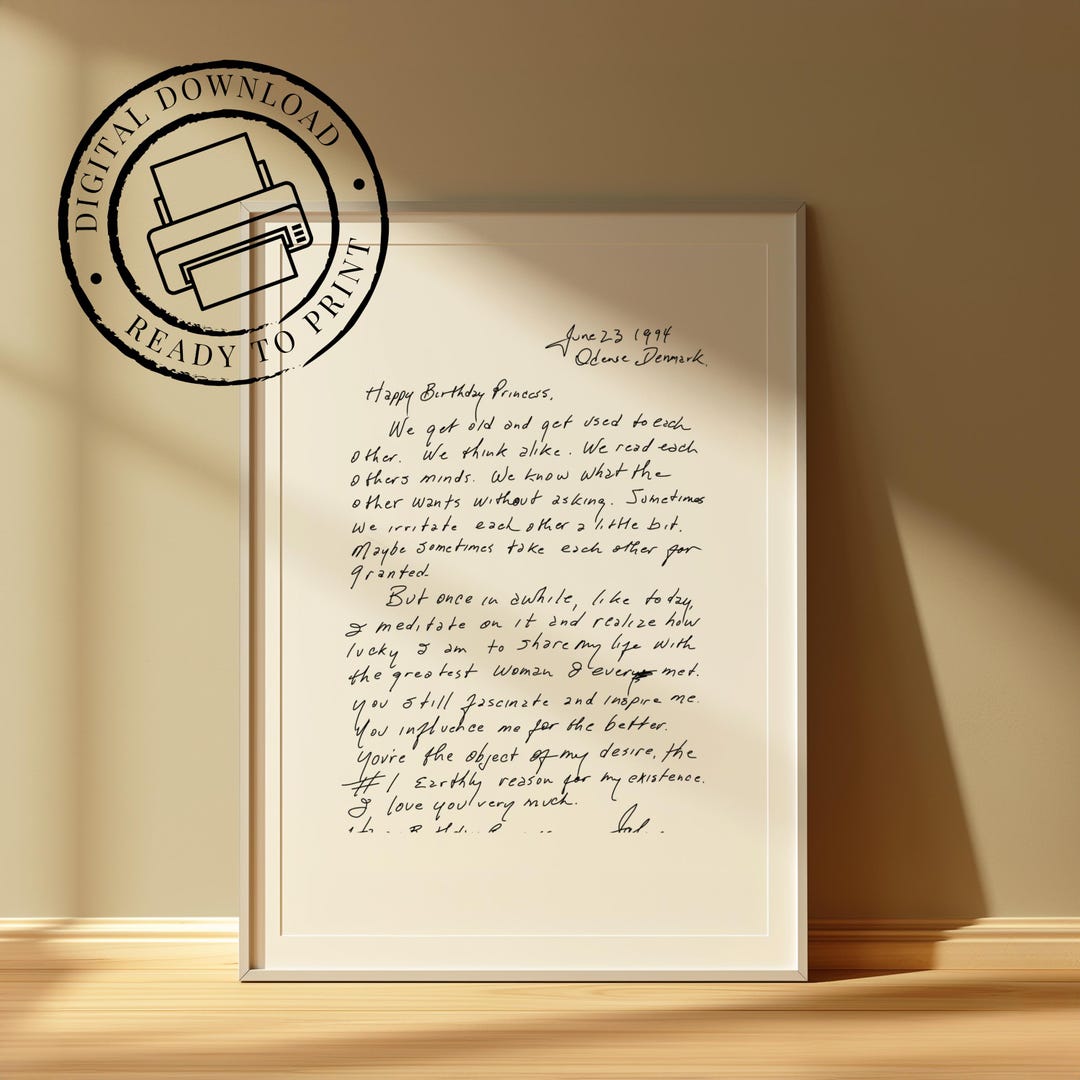 Johnny Cash Love Letter Handwriting Print | DIGITAL DOWNLOAD ...