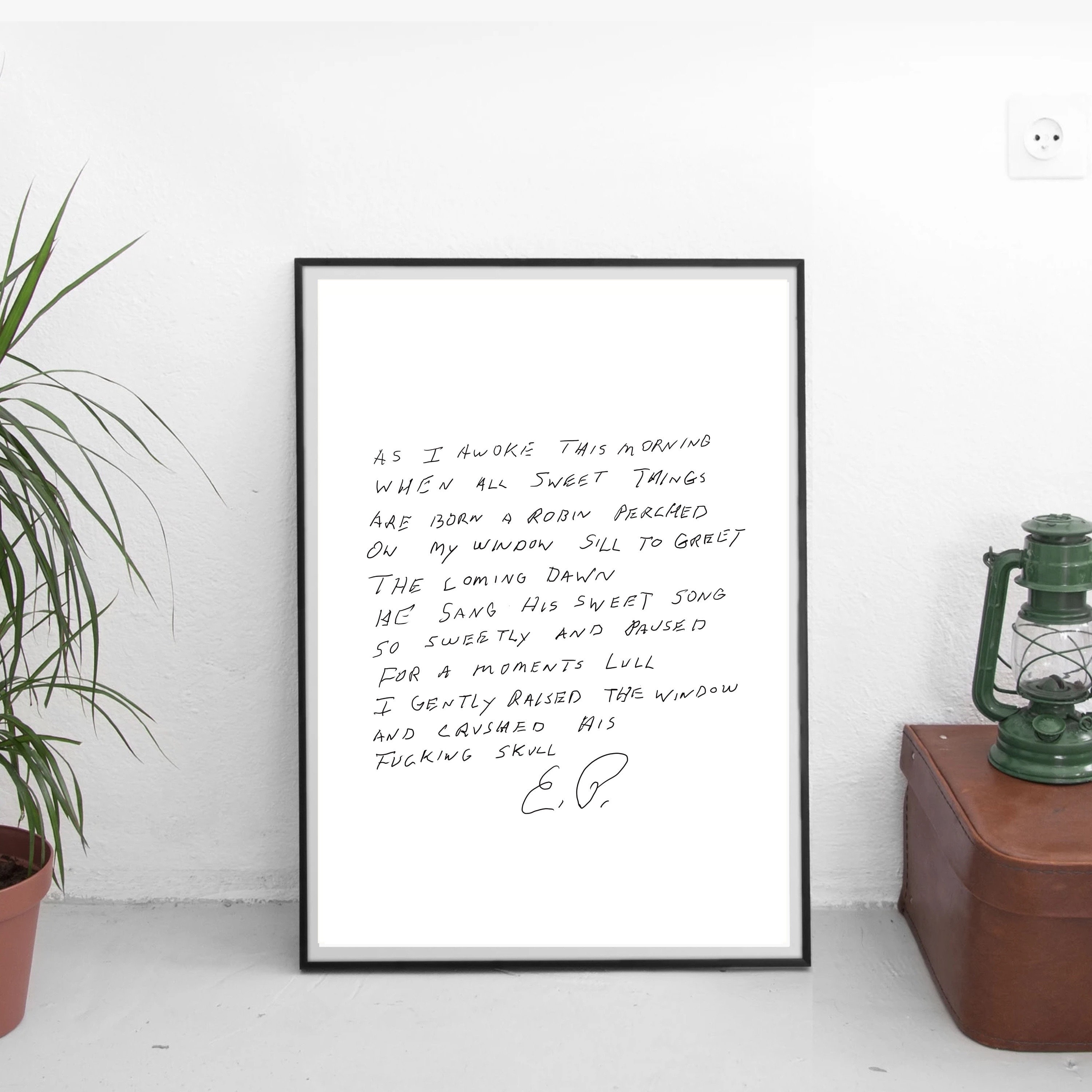 Elvis Presley Handwriting Print Handwritten Print Fan Wall - Etsy UK