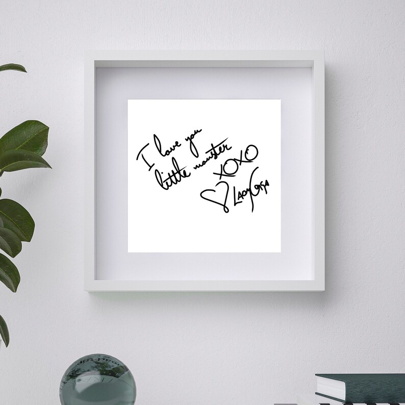 Lady Gaga Handwriting DIGITAL DOWNLOAD Handwritten Print - Etsy