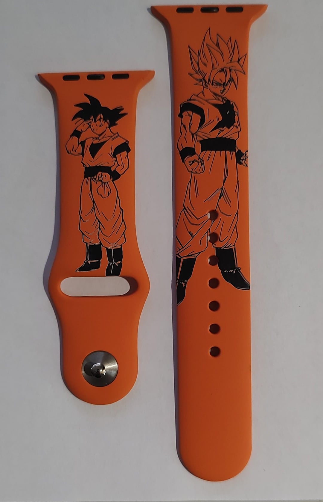 Goku Laser Engraved Dual Color Silicone Watch Band for Apple Watches 11 ...