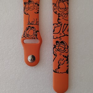 Garfield Laser Engraved Dual Color Silicone Watch Band for Apple ...