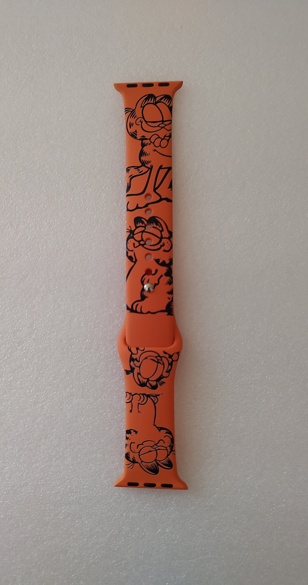 Garfield Laser Engraved Dual Color Silicone Watch Band for Apple ...