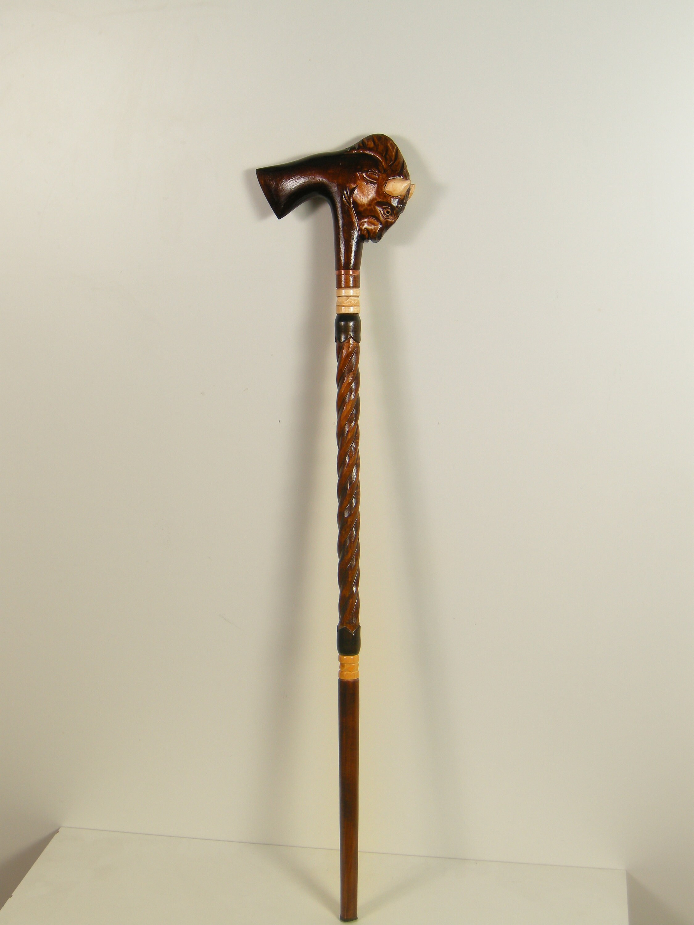 Bull Cane Collectible Cane Wooden Cane Walking Cane Wooden - Etsy