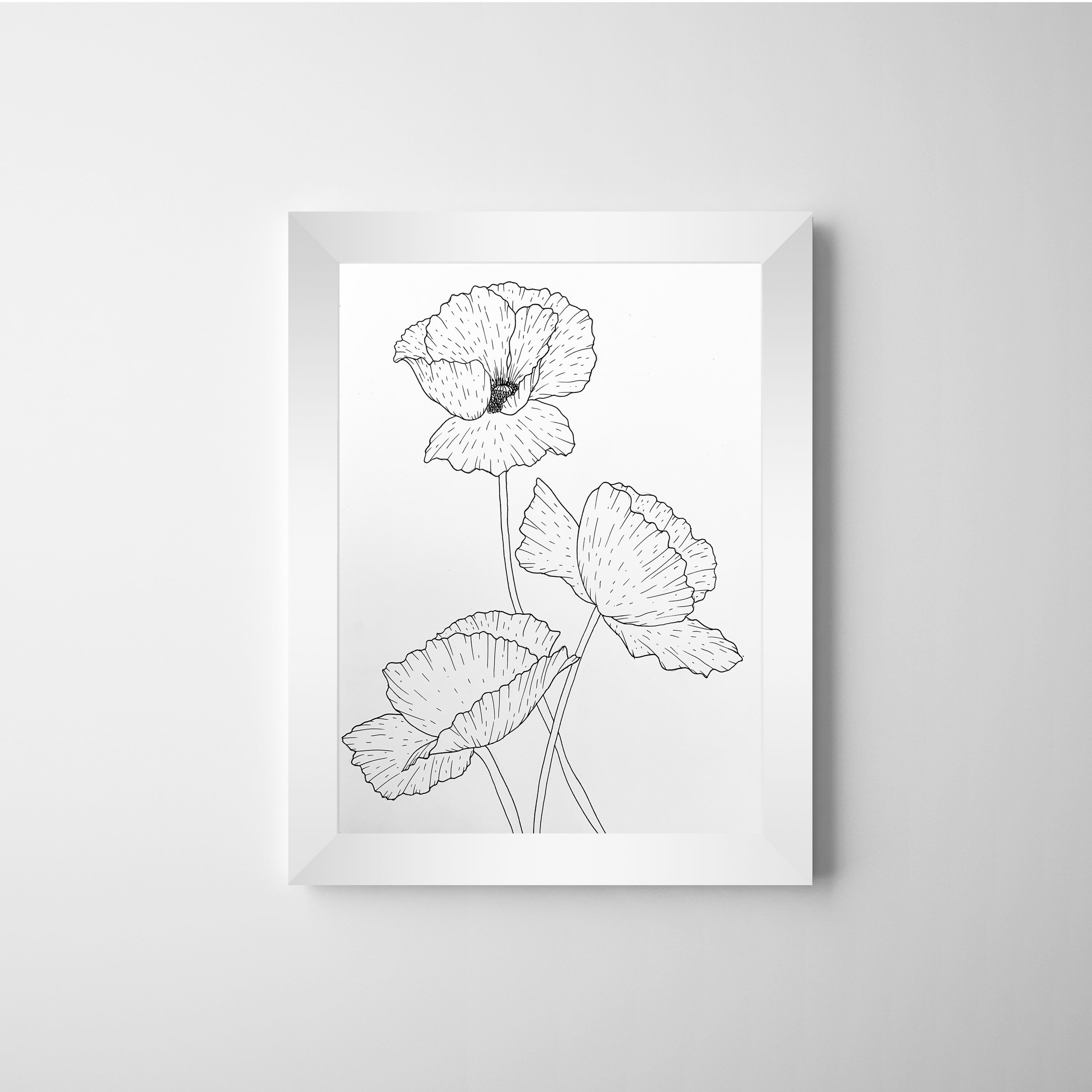 Poppy Art Print Digital Art Print Traditional Art Print Wild Poppies ...