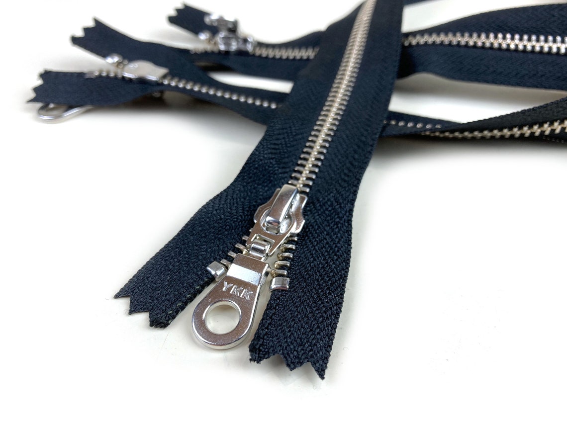 YKK BLACK 580 Metal Zipper Size 5 34cm Closed End Ykk | Etsy
