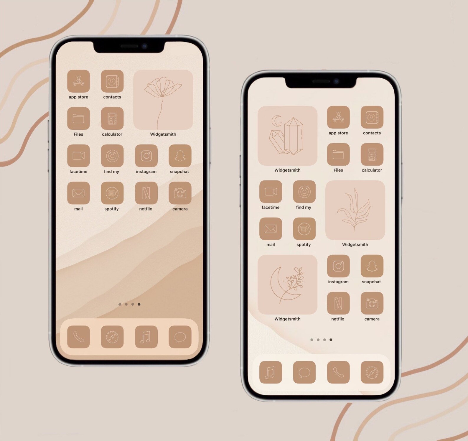 Neutral Boho App Icons, Ios 14 Icons Aesthetic, iPhone Icons Minimalist ...