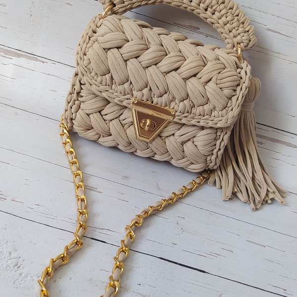 Hand Knit Bag - Etsy