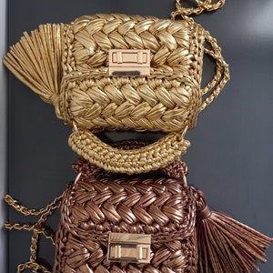 Leather Metallic Handmade Bag/capri Luxury Bag/metallic - Etsy