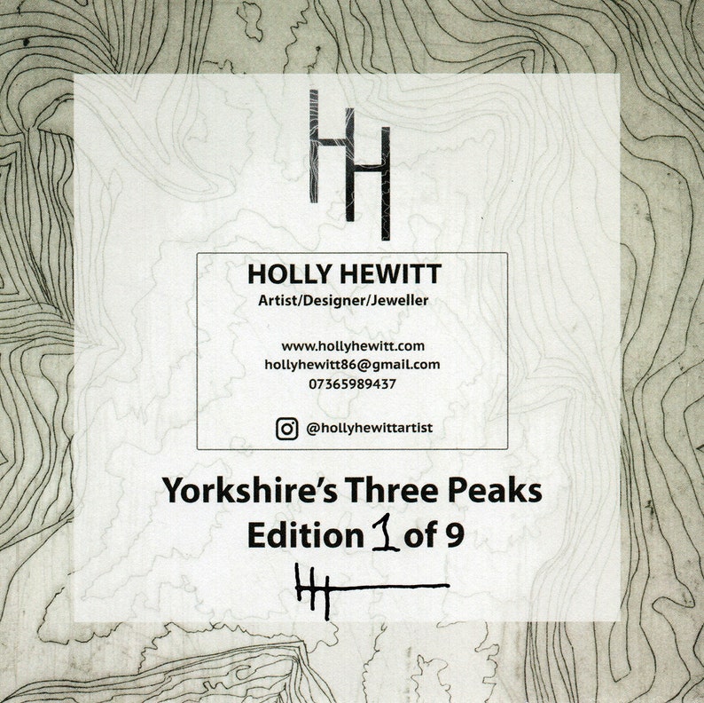 Yorkshire Three Peaks Map Set of 9 Postcards - Etsy
