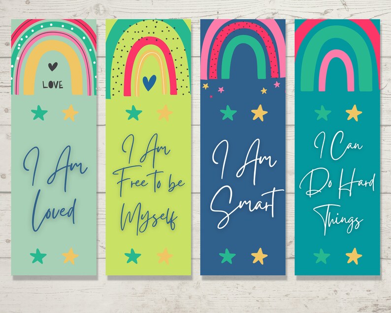 Kids Printable Bookmarks | Children's Positive Affirmations | Encourage ...