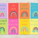 Kids Printable Affirmation Cards, Bright Rainbows Design, Encourage A ...