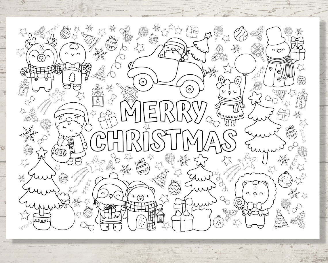 Kid Giant Christmas Coloring Page, Christmas Colouring Sheet, Merry ...
