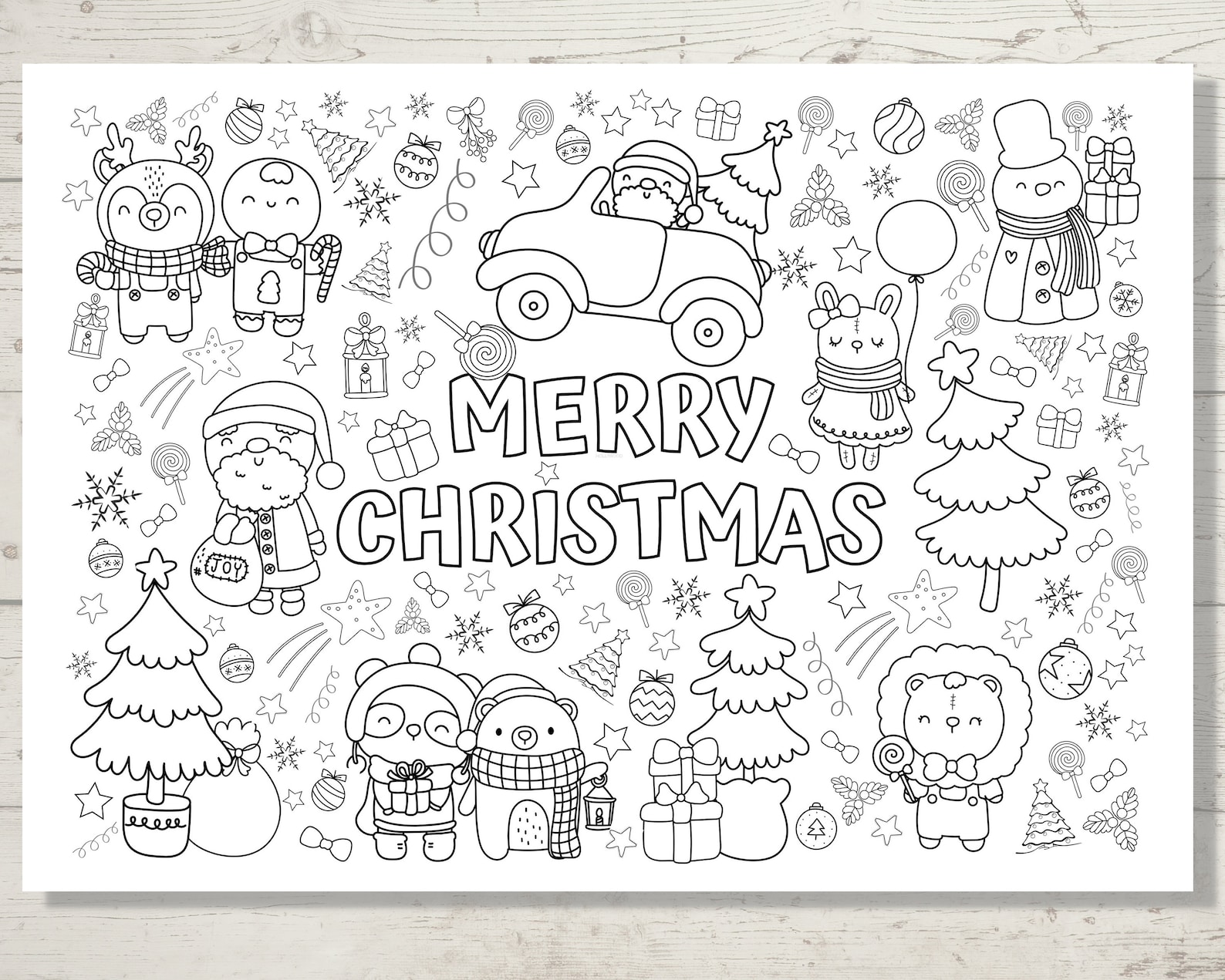 Kid Giant Christmas Coloring Page, Christmas Colouring Sheet, Merry ...