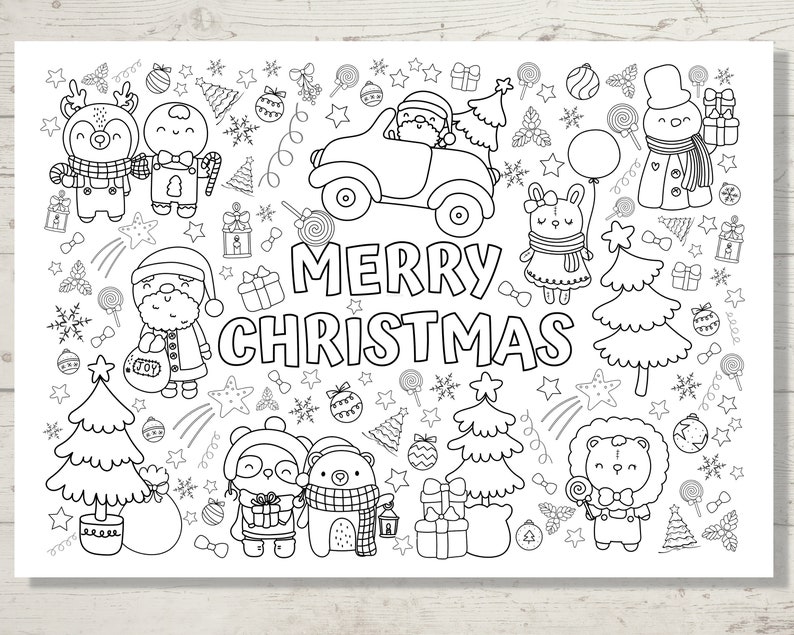 Kid Giant Christmas Coloring Page, Christmas Colouring Sheet, Merry ...