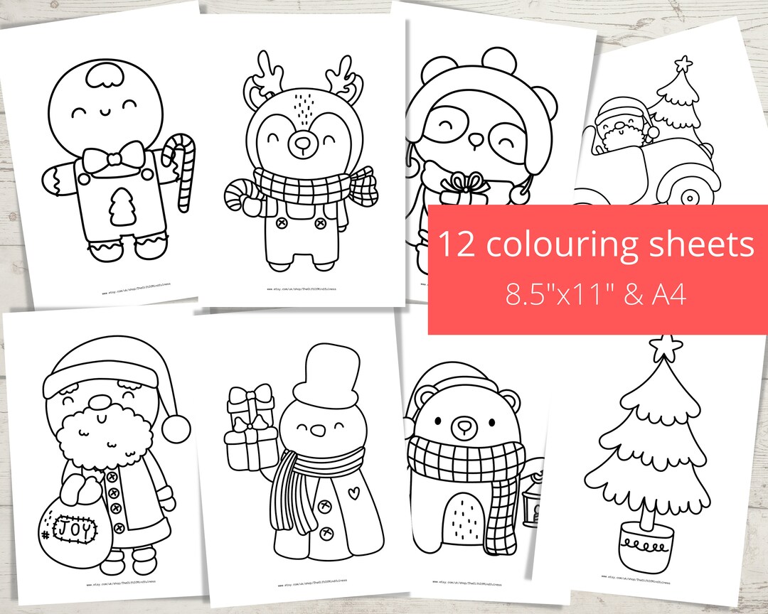 Kids Christmas Colouring Pages, Christmas Coloring Sheets - Santa ...