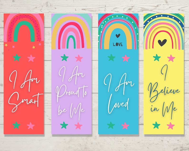 Kids Printable Bookmarks | Children's Positive Affirmations | Encourage ...