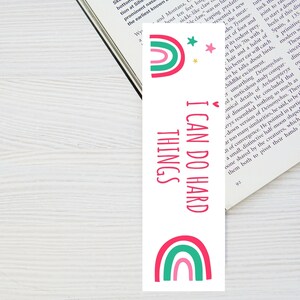 Kids Printable Bookmarks - Positive Affirmations, Motivational ...