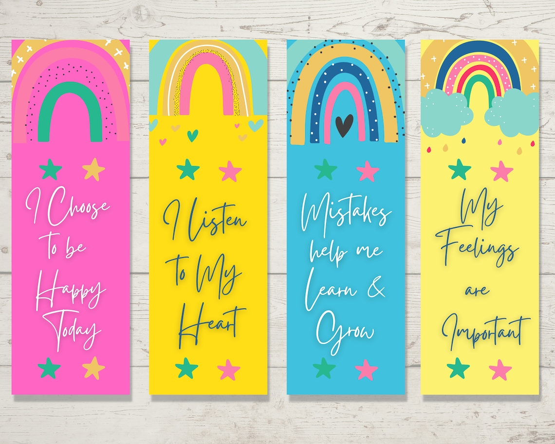Kids Printable Bookmarks | Children's Positive Affirmations | Encourage ...