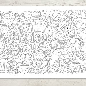 Giant Halloween Colouring Sheets, Printable Halloween Colouring Pages ...