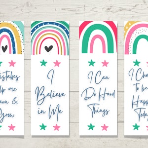 Kids Printable Bookmarks | Children's Positive Affirmations | Encourage ...