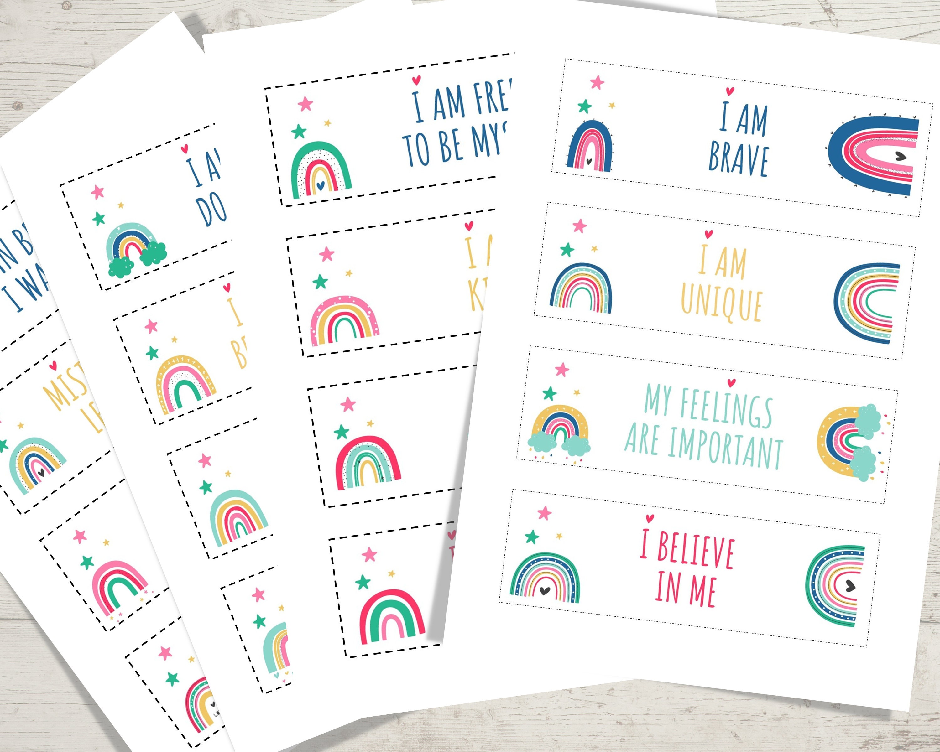 Kids Printable Bookmarks - Positive Affirmations, Motivational ...
