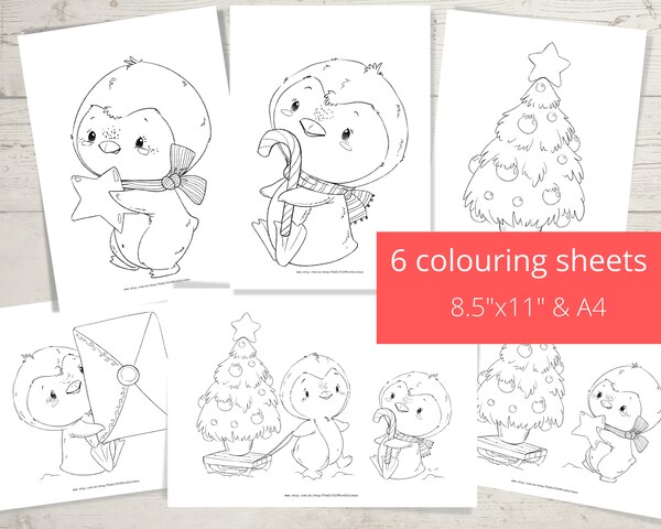 Cute Christmas Dwarf Gnomes Coloring Book 6 Pages - Etsy Canada