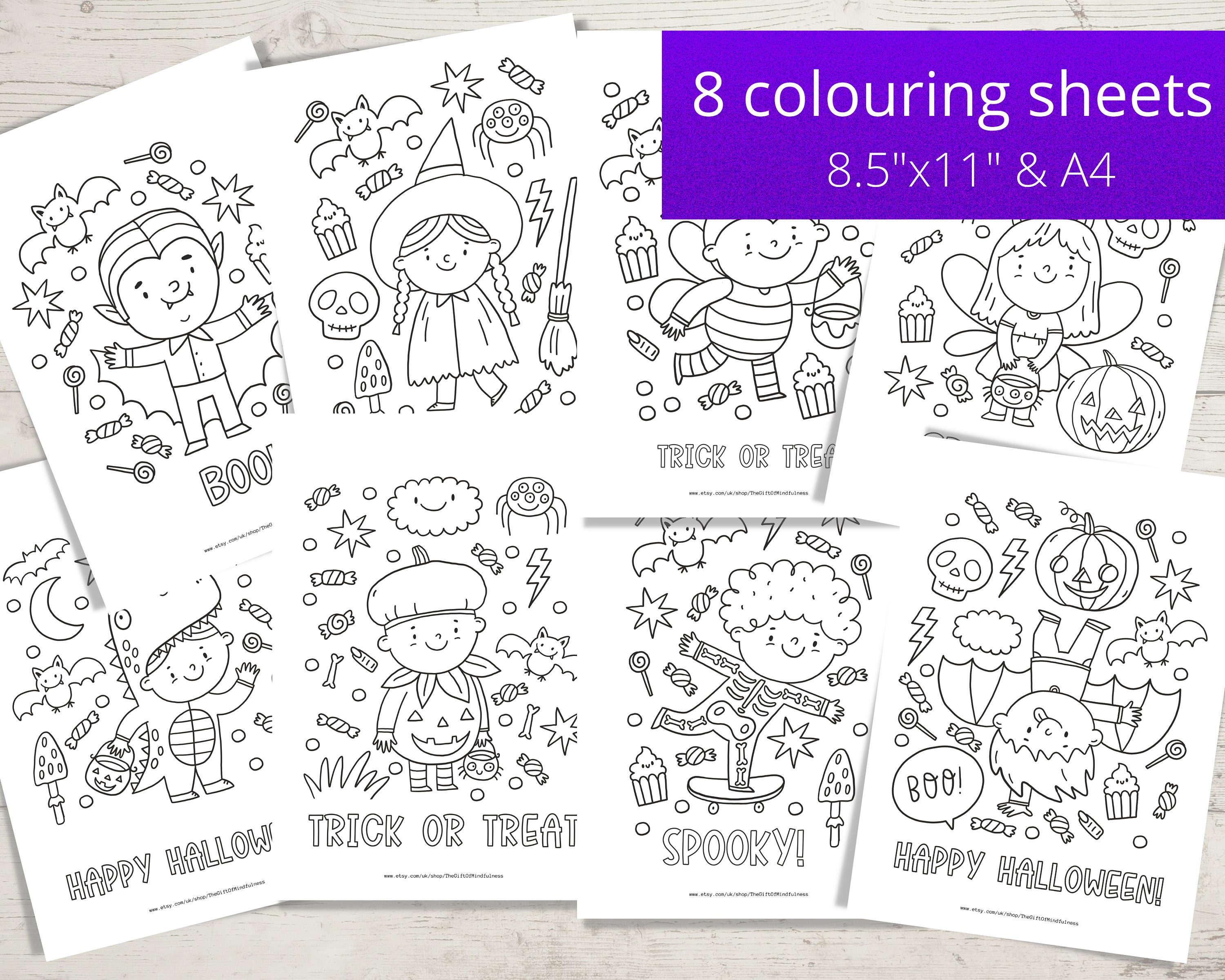 Giant Halloween Colouring Sheets, Printable Halloween Colouring Pages ...