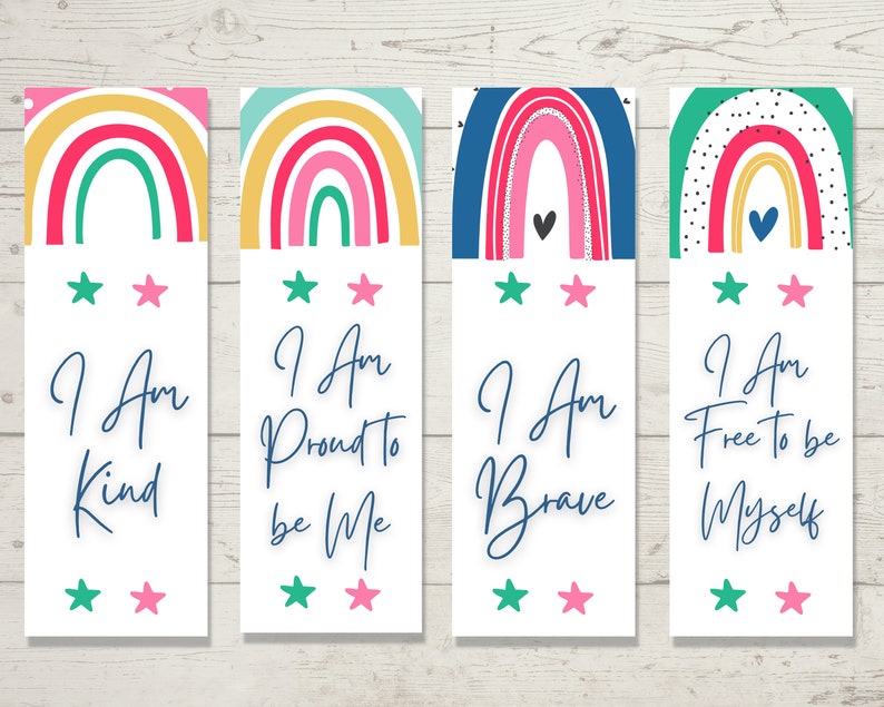 Kids Printable Bookmarks | Children's Positive Affirmations | Encourage ...