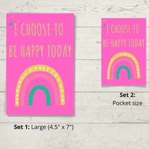 Kids Printable Affirmation Cards, Bright Rainbows Design, Encourage A ...