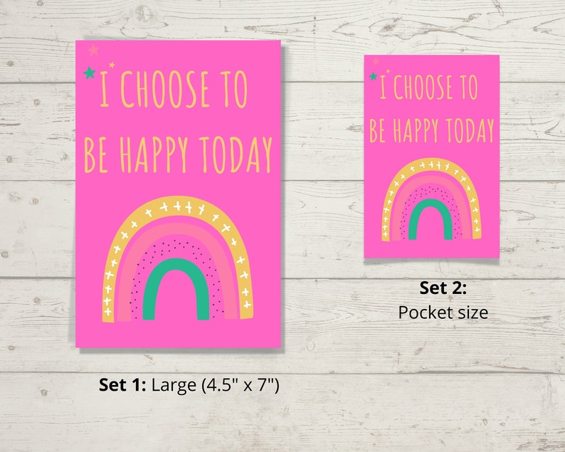 Kids Printable Affirmation Cards, Bright Rainbows Design, Encourage A ...