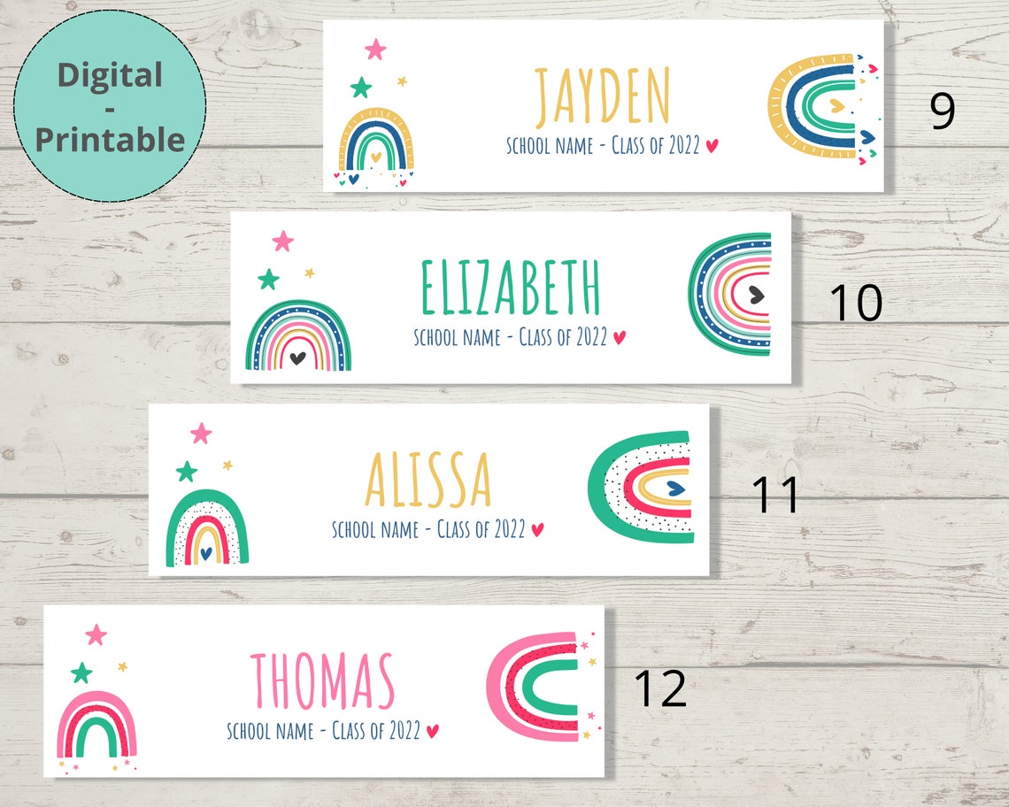 Personalized Student Bookmarks Class Bookmarks Pupil Gifts - Etsy