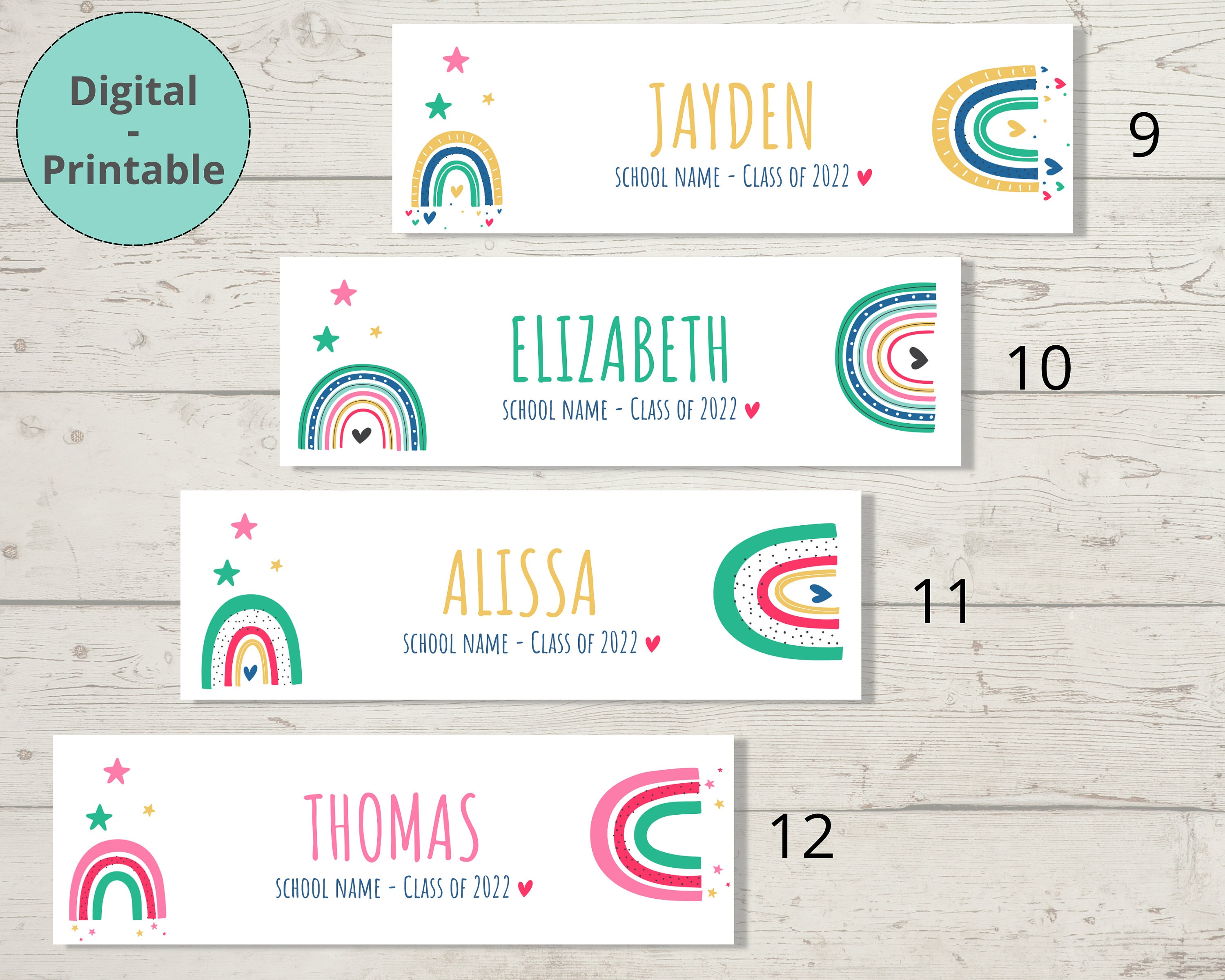 Personalized Student Bookmarks Class Bookmarks Pupil Gifts - Etsy
