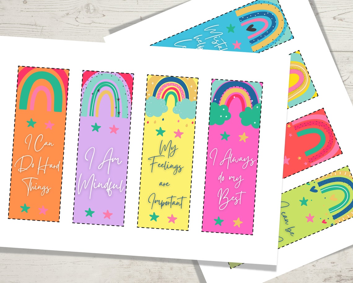 Kids Printable Bookmarks | Children's Positive Affirmations | Encourage ...
