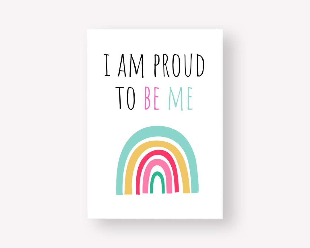 Printable Positive Affirmation Poster, Mindfulness for Kids, I Am Proud ...