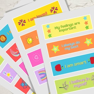 Kids Printable Bookmarks - Positive Affirmations, Motivational ...