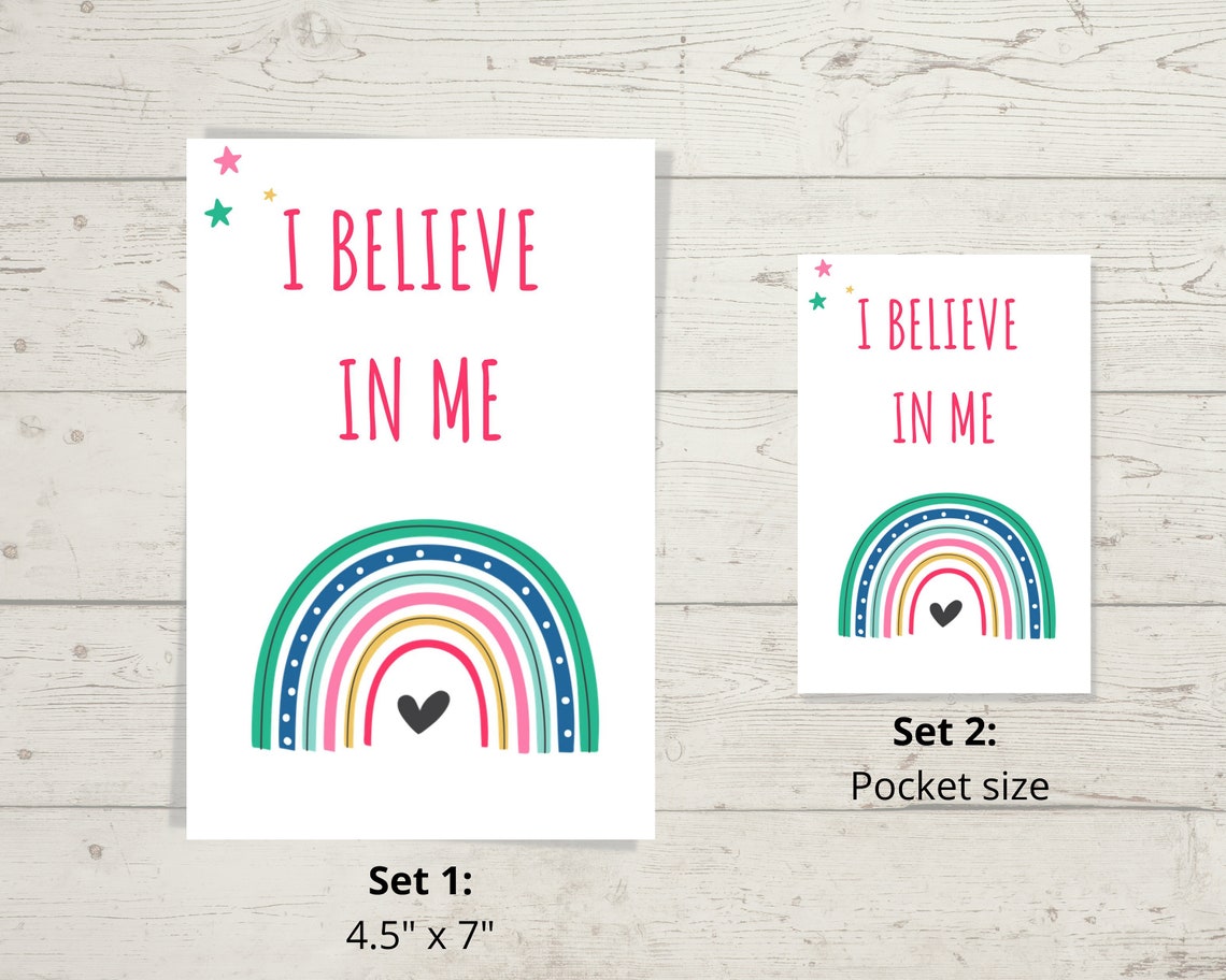 Kids Affirmation Cards - Rainbow Designs | Children's Positive ...