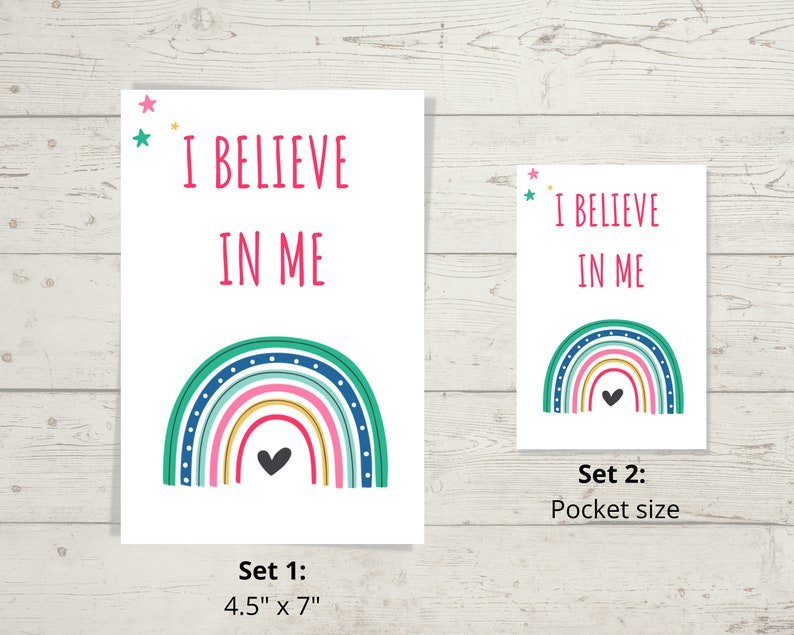 Kids Affirmation Cards - Rainbow Designs | Children's Positive ...
