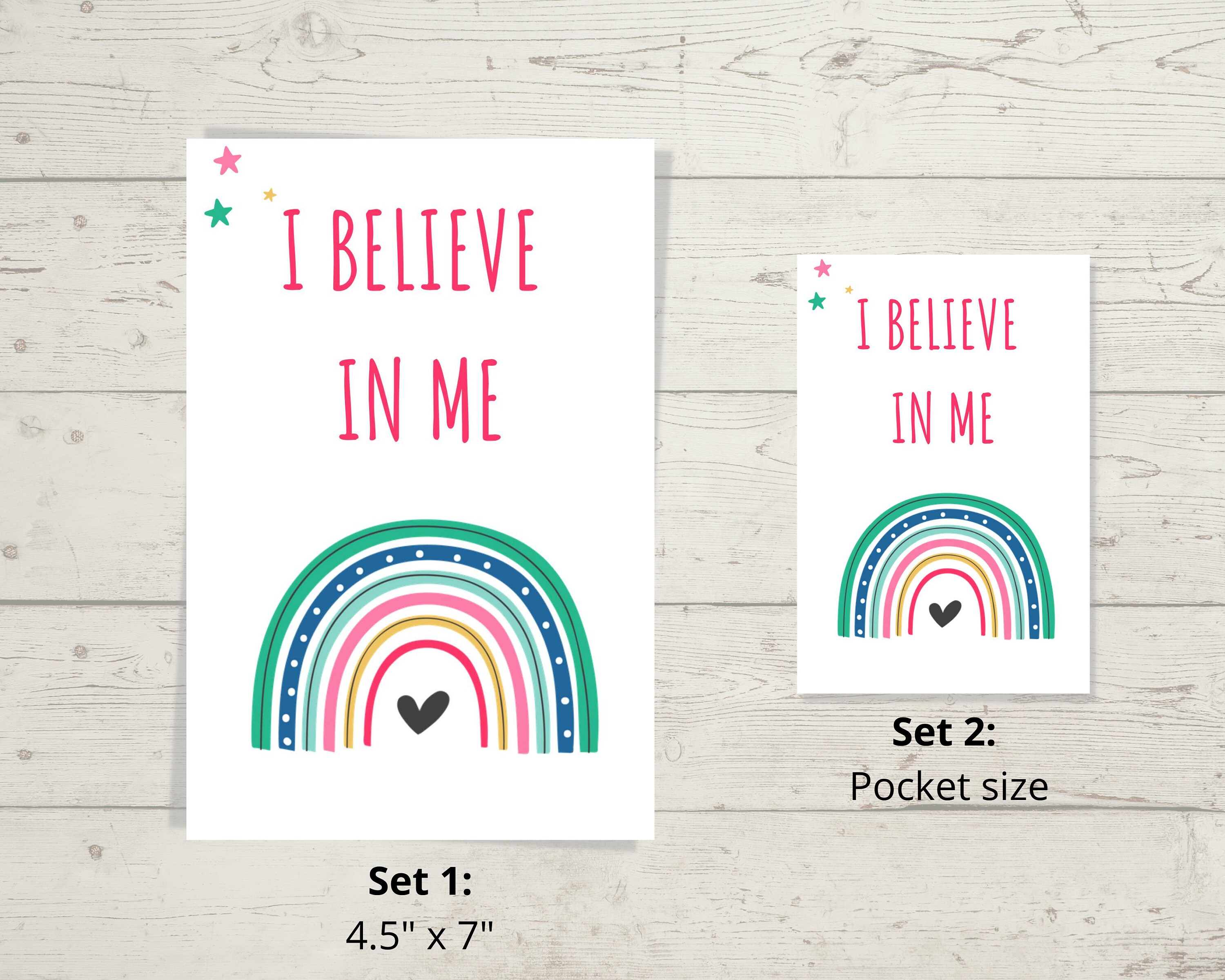 Kids Affirmation Cards - Rainbow Designs | Children's Positive ...