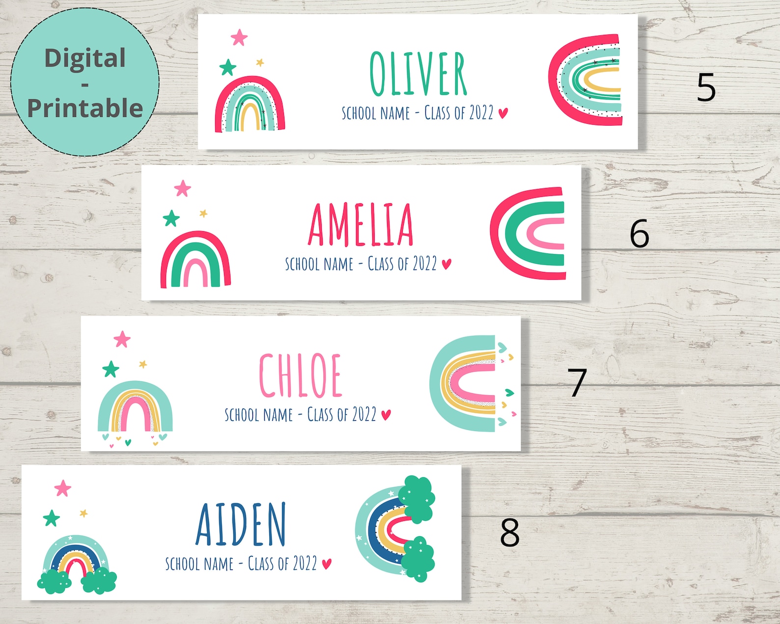 Personalized Student Bookmarks, Class Bookmarks, Pupil Gifts ...