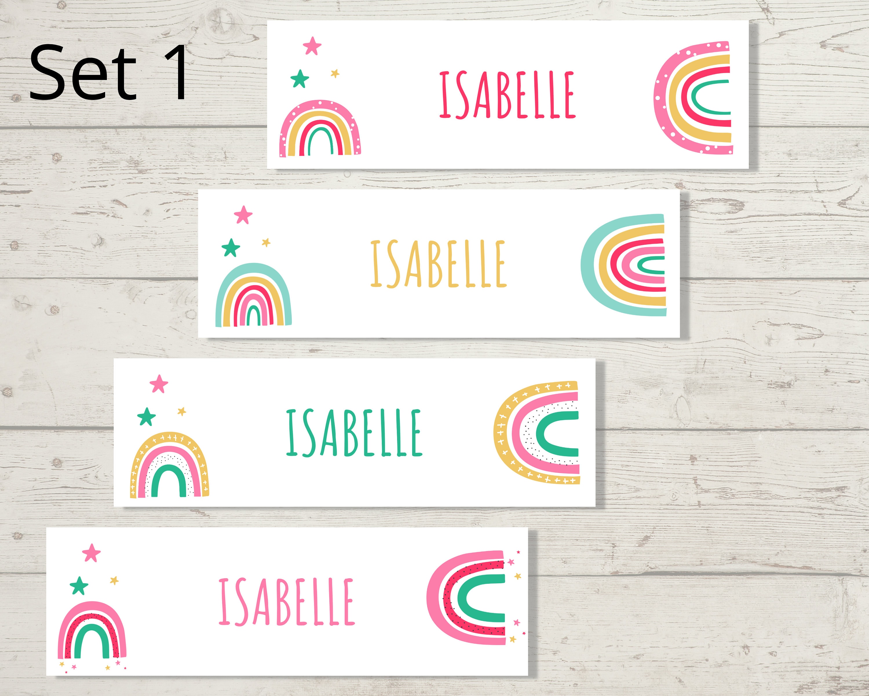 Printable Personalised Name Bookmarks - Set of 4 - Customizable ...