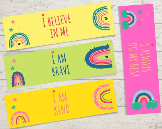 Kids Affirmation Bookmarks Digital Download - Etsy