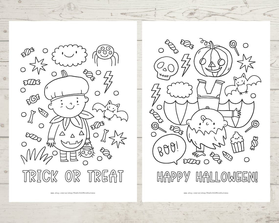 Printable Halloween Colouring Pages, Halloween Coloring Sheets ...