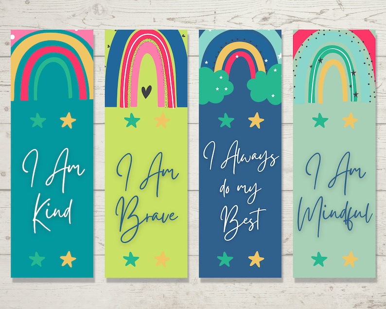 Kids Printable Bookmarks | Children's Positive Affirmations | Encourage ...