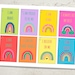 Kids Printable Affirmation Cards, Bright Rainbows Design, Encourage A ...