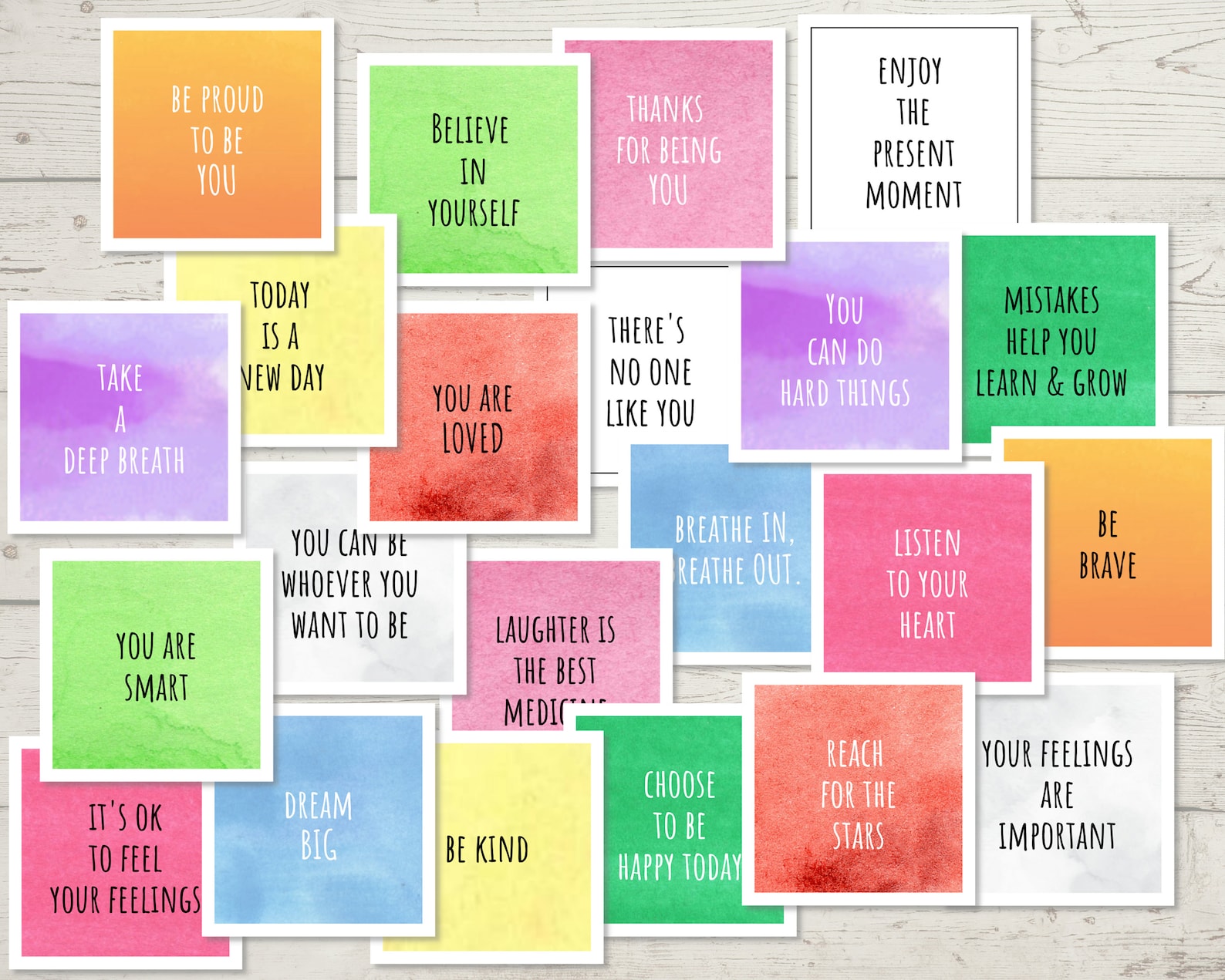 Printable Affirmation Cards: Positive Daily Messages (digital Download ...