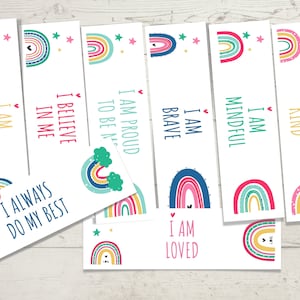Kids Printable Bookmarks - Positive Affirmations, Motivational ...