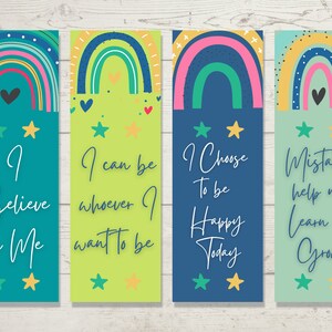 Kids Printable Bookmarks | Children's Positive Affirmations | Encourage ...