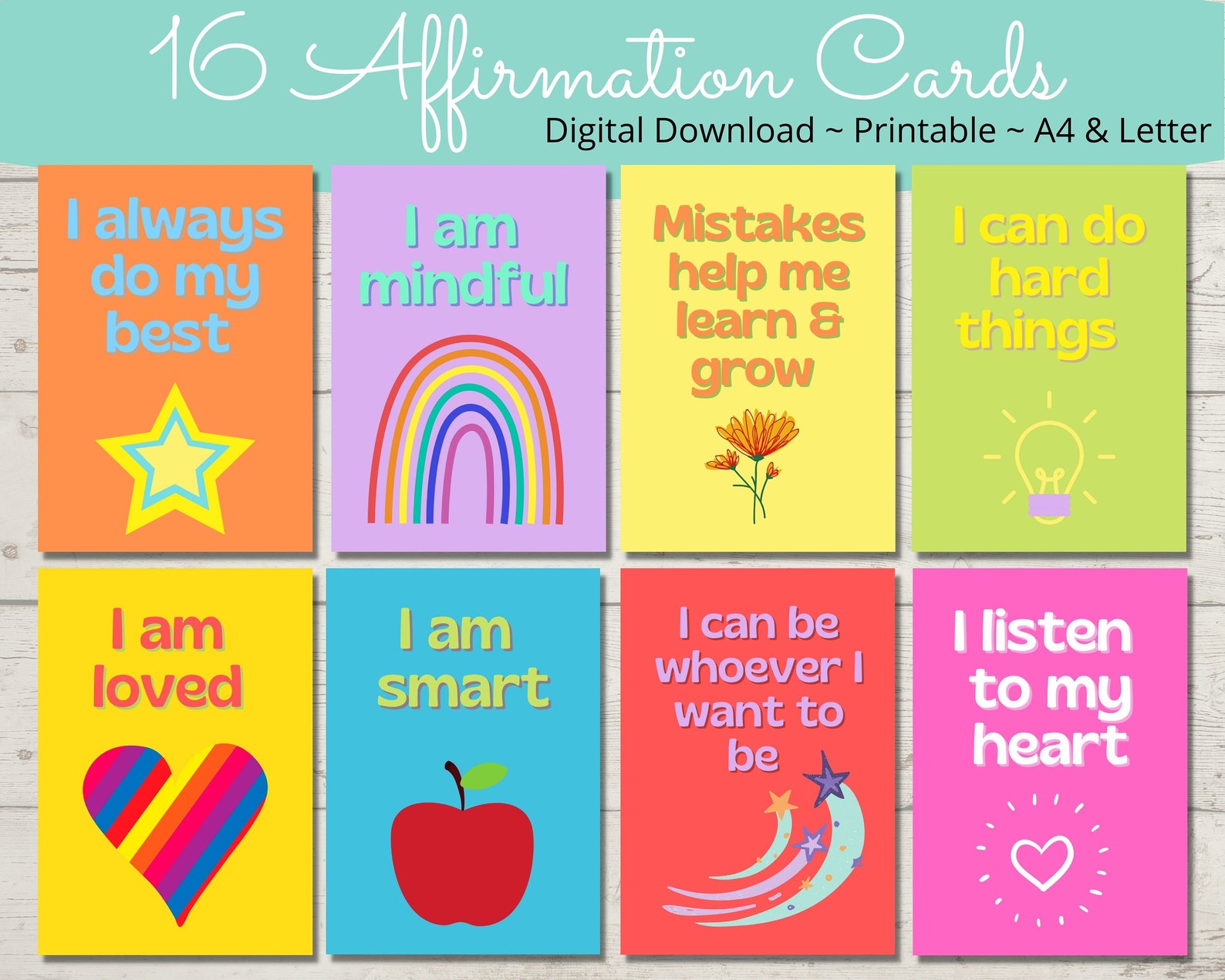 Kids Affirmation Cards | Children's Positive Affirmations | Encourage A ...