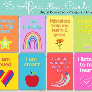 Kids Affirmation Cards | Children's Positive Affirmations | Encourage A ...